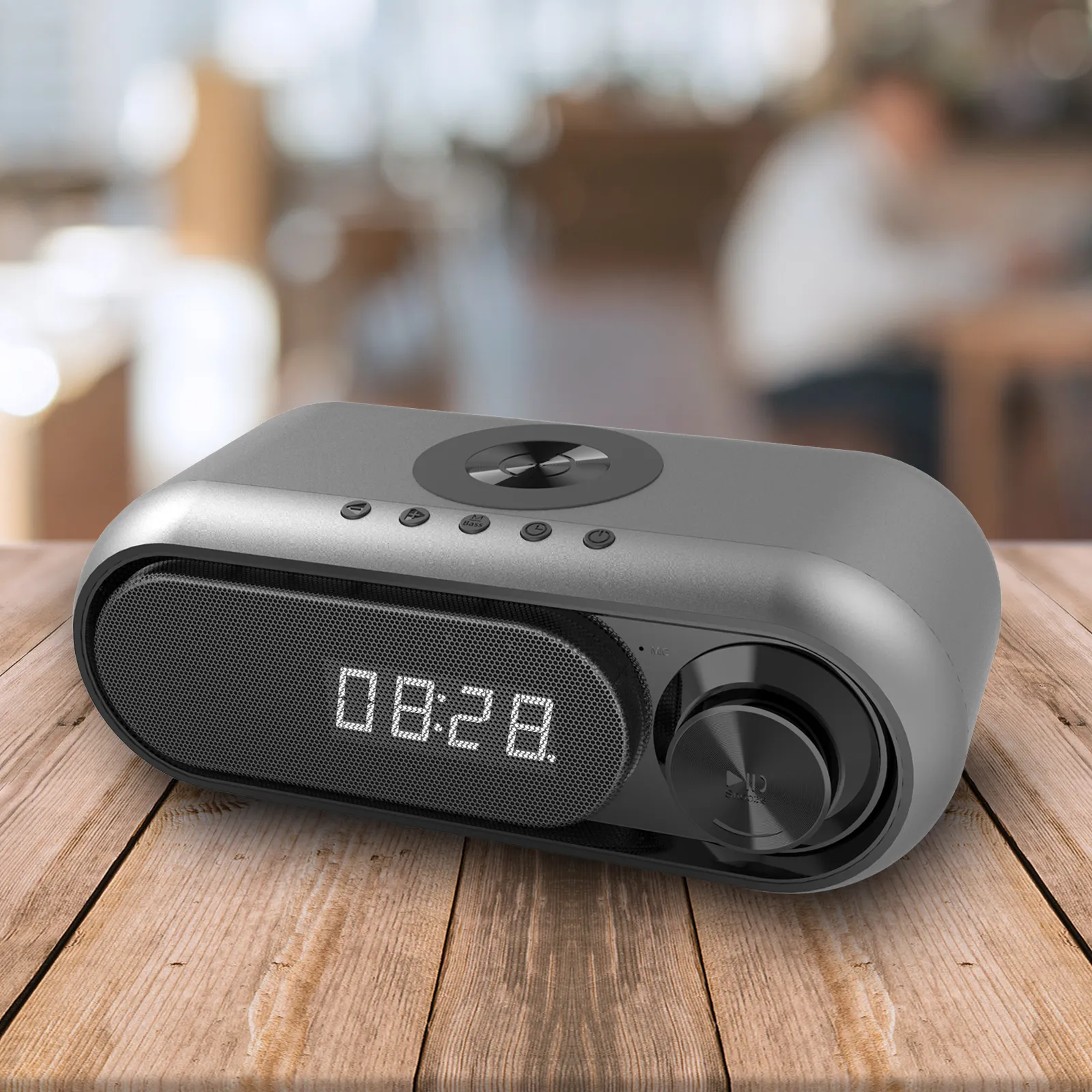 2022 New Hot radio wireless phone charger alarm clock radio - Elainetech