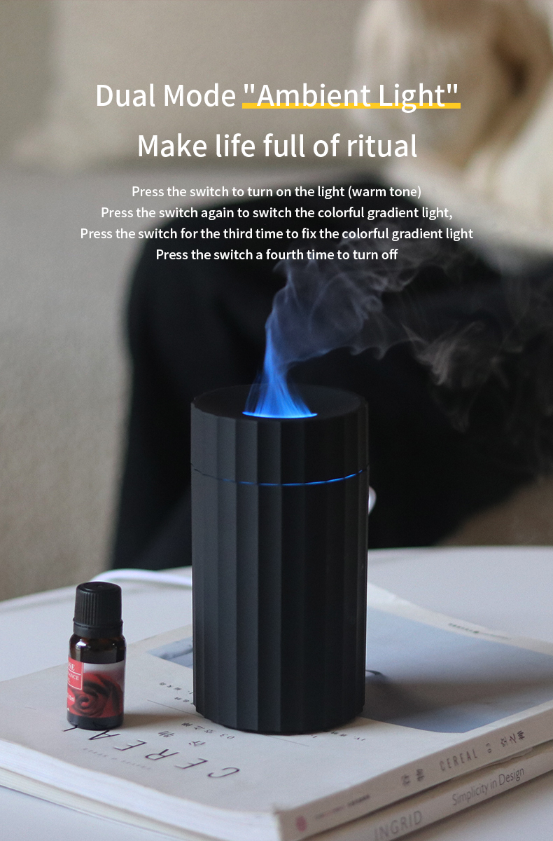 Flame Essential Oil Aroma diffuser for Car,Bedroom,Office,Hotel and Home. - Elainetech
