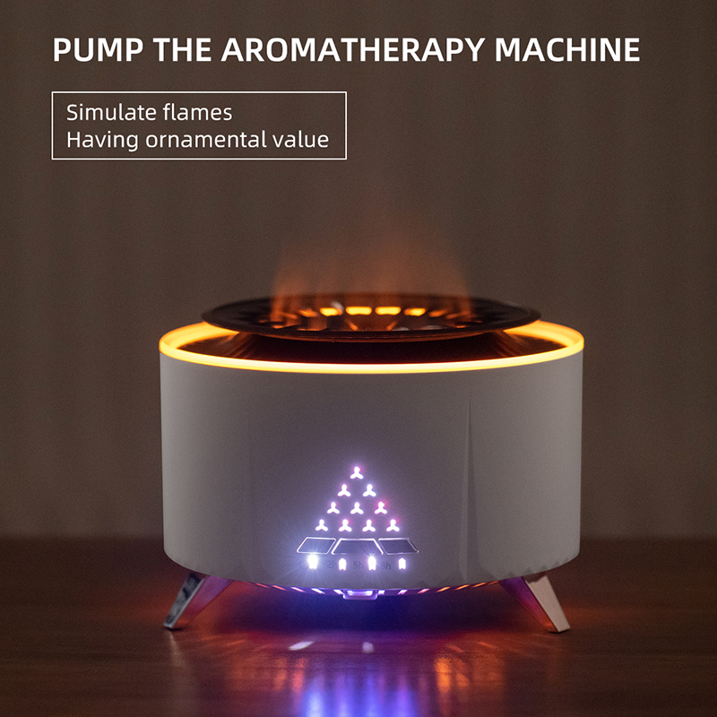 2023 new unique multifunction Aroma diffuser 3D flame jellyfish spray ...